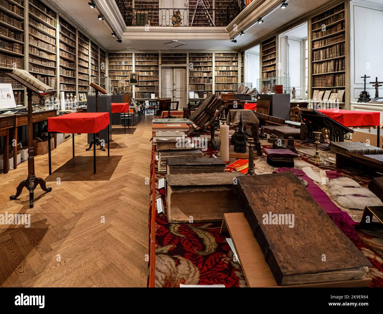 The ancient library of the seminary in Strasbourg. A collection of ...