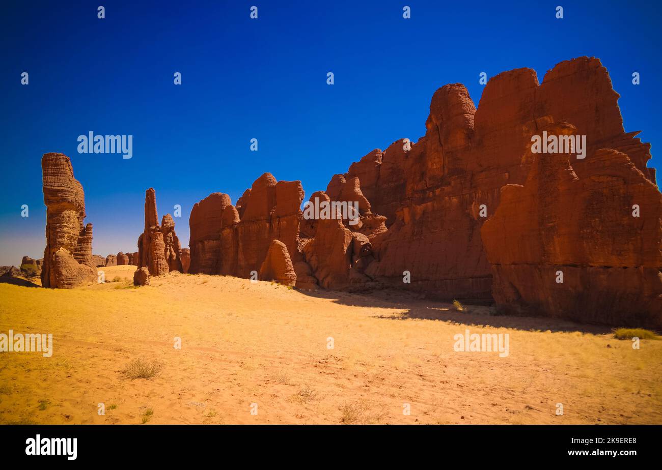 Abstract Rock formation at plateau Ennedi aka stone forest , Chad Stock ...