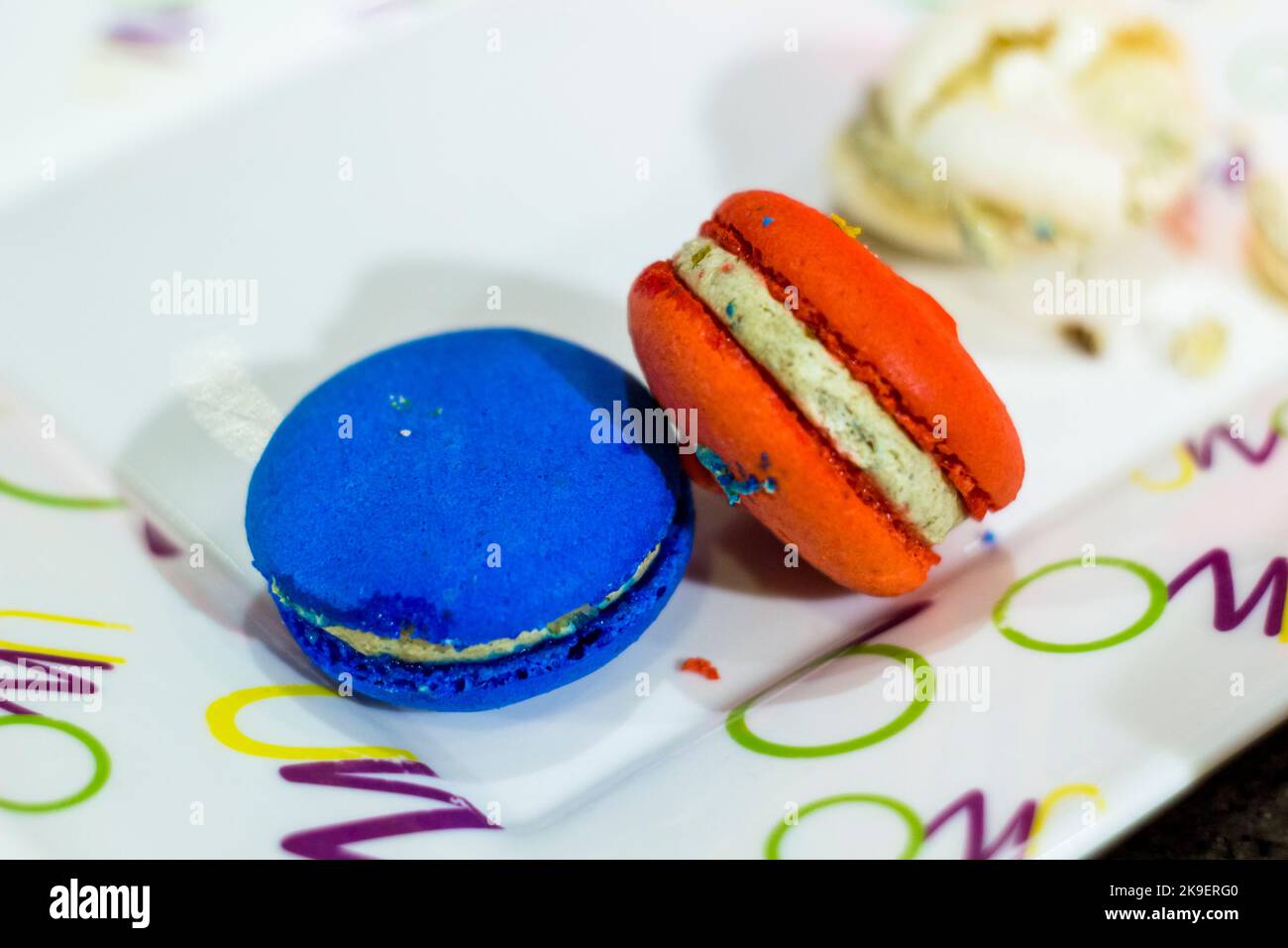 French macarons at a hotel cafe in Cebu City, Philippines Stock Photo ...