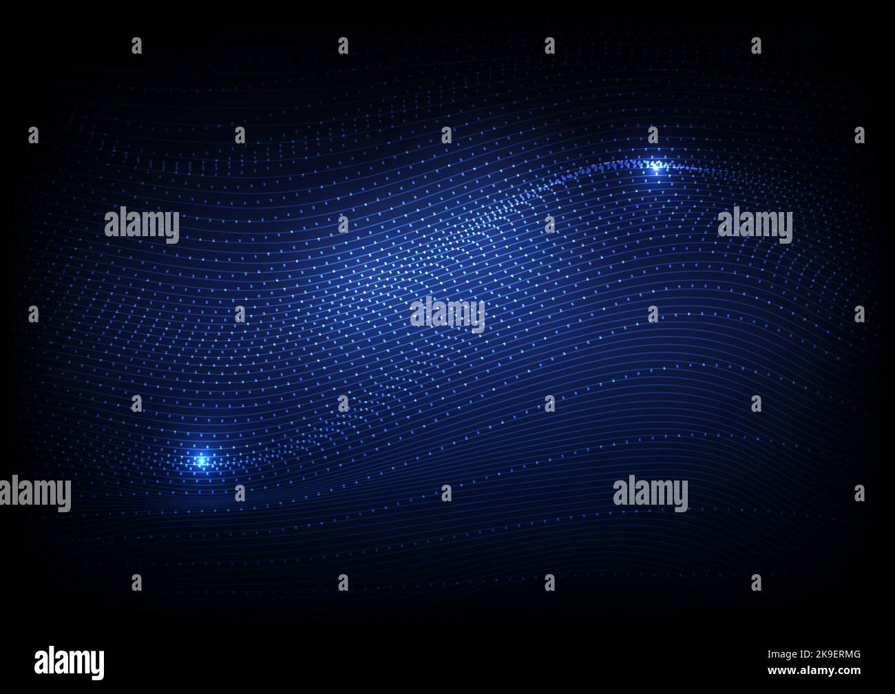 Illustration of wavy line design on black background Stock Vector Image ...
