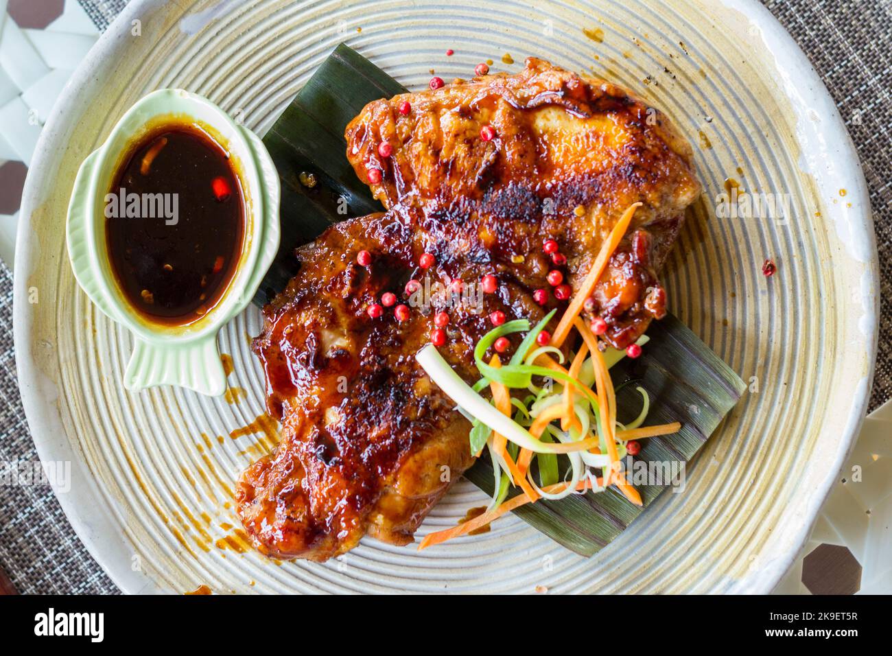 Grilled chicken at a resort hotel in Palawan, Philippines Stock Photo ...