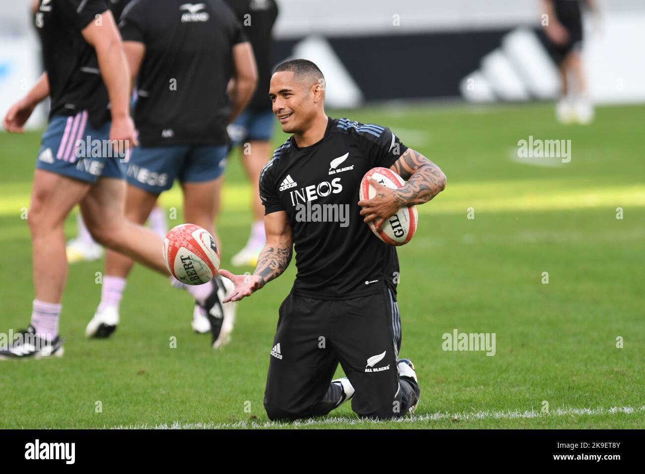 New Zealands Aaron Smith participates in the team's Captains Run ...