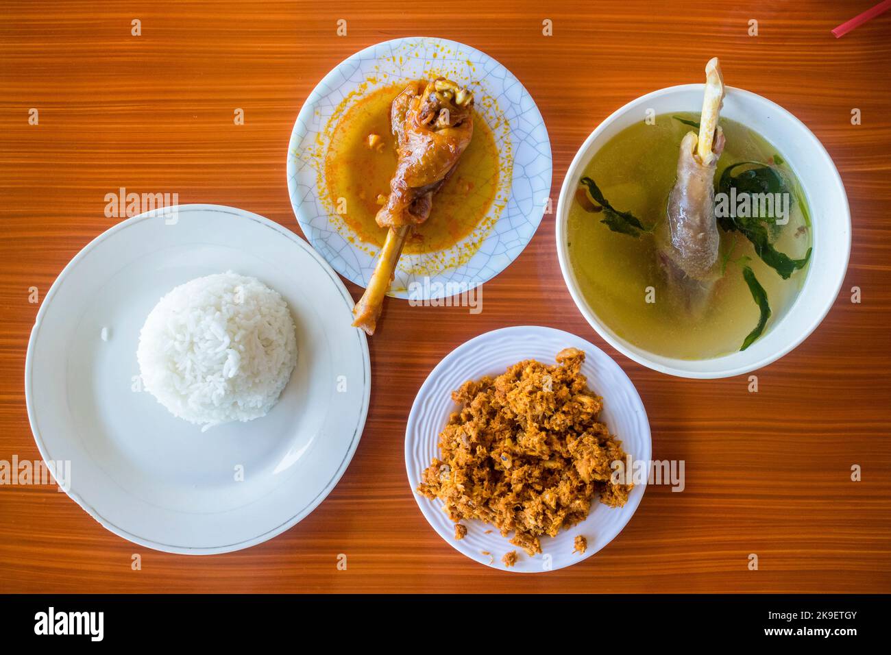Local Filipino food at a native restaurant in Iloilo, Philippines Stock ...