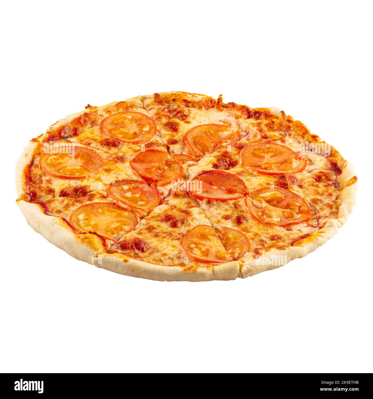 Italian pizza margherita with tomatoes Stock Photo - Alamy