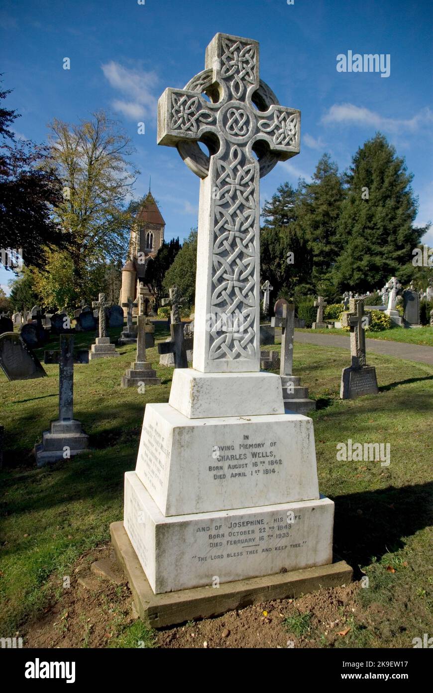 Gravestone of Charles Wells Stock Photo - Alamy