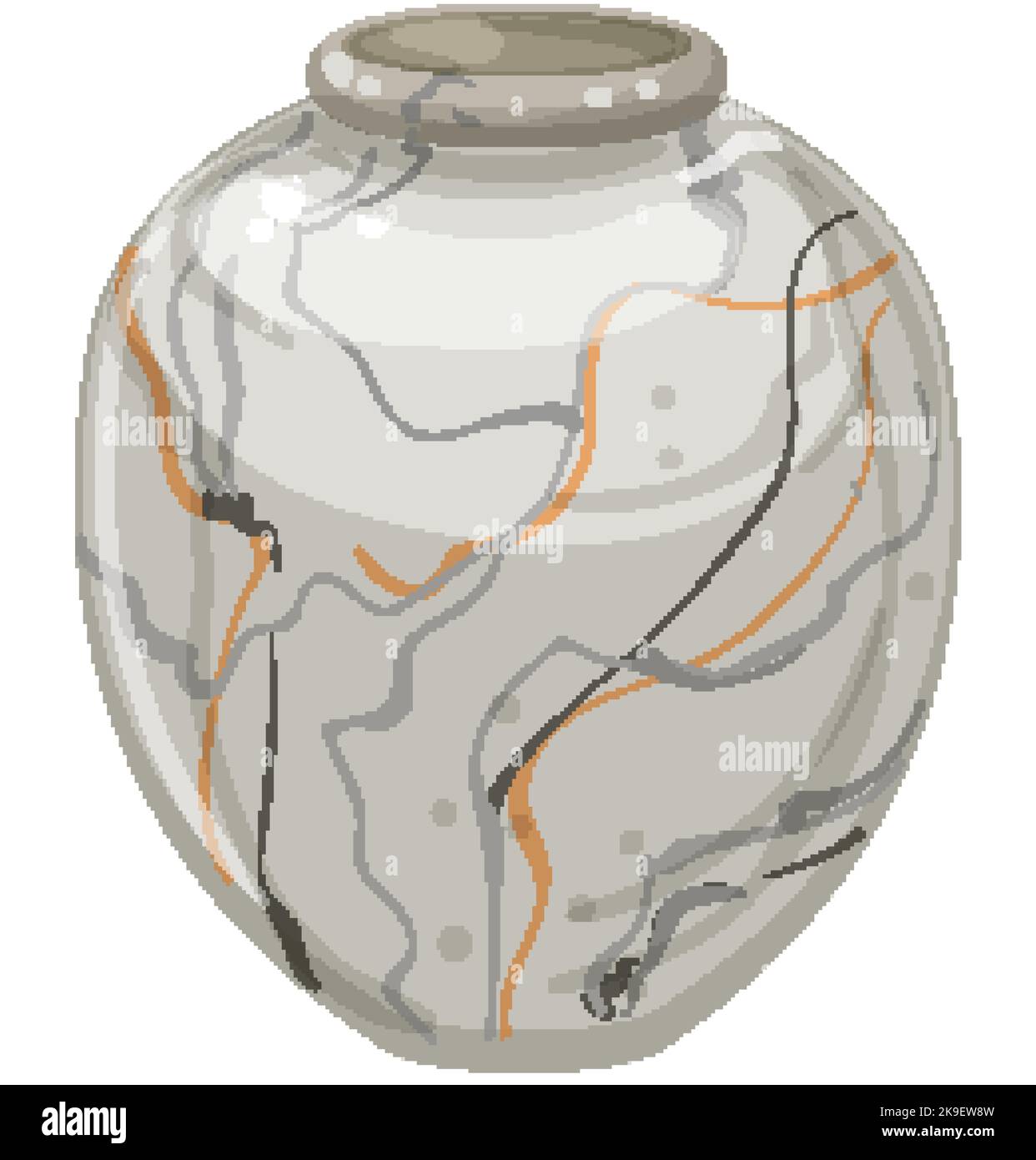 interior marble vase cartoon vector illustration Stock Vector Image ...