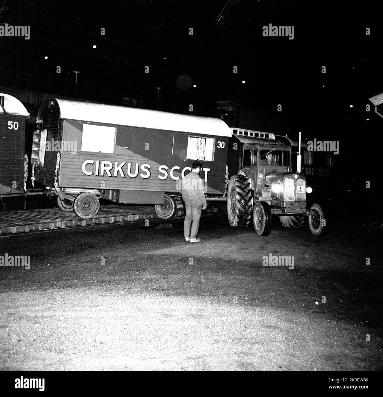 Circustransport with Circus Scott, Stockholm-Oslo Stock Photo - Alamy