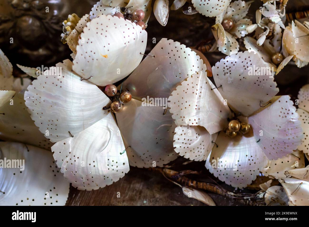 Beautifully created works of decoration made from shells called lagang ...