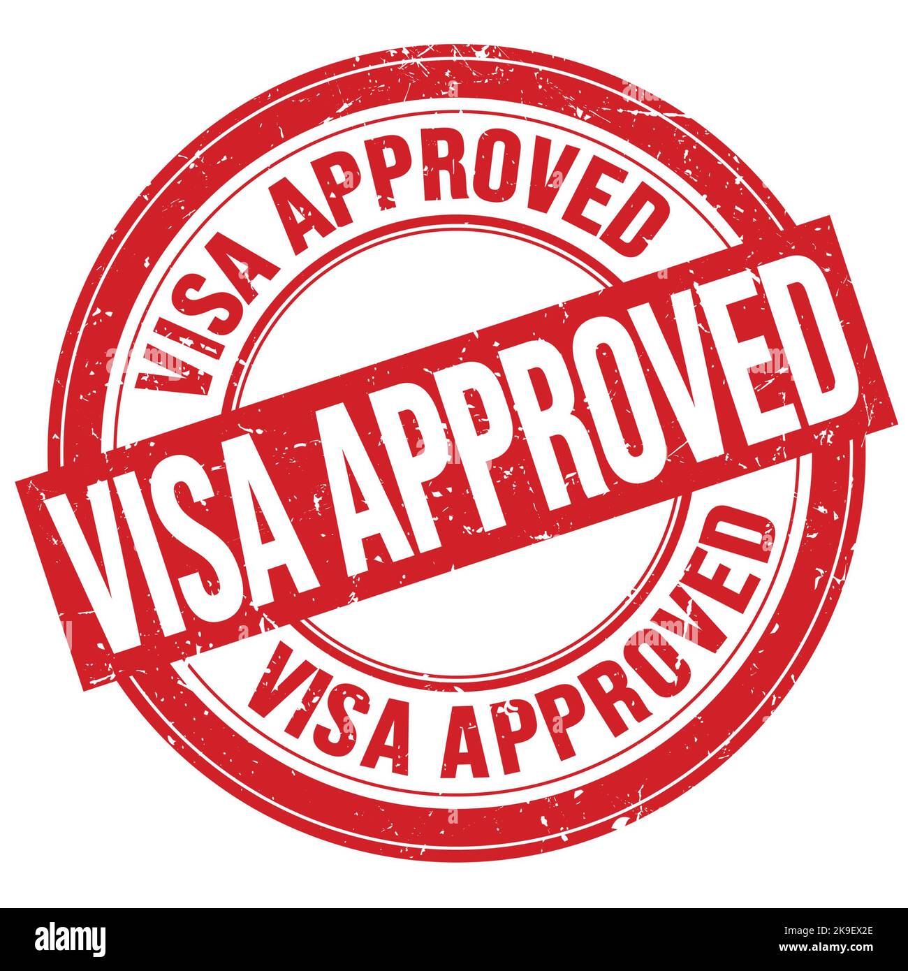 VISA APPROVED text written on red round grungy stamp sign Stock Photo ...