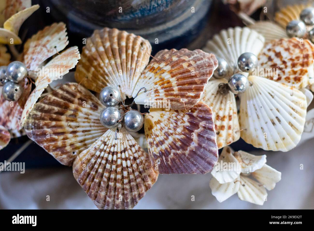 Beautifully created works of decoration made from shells called lagang ...
