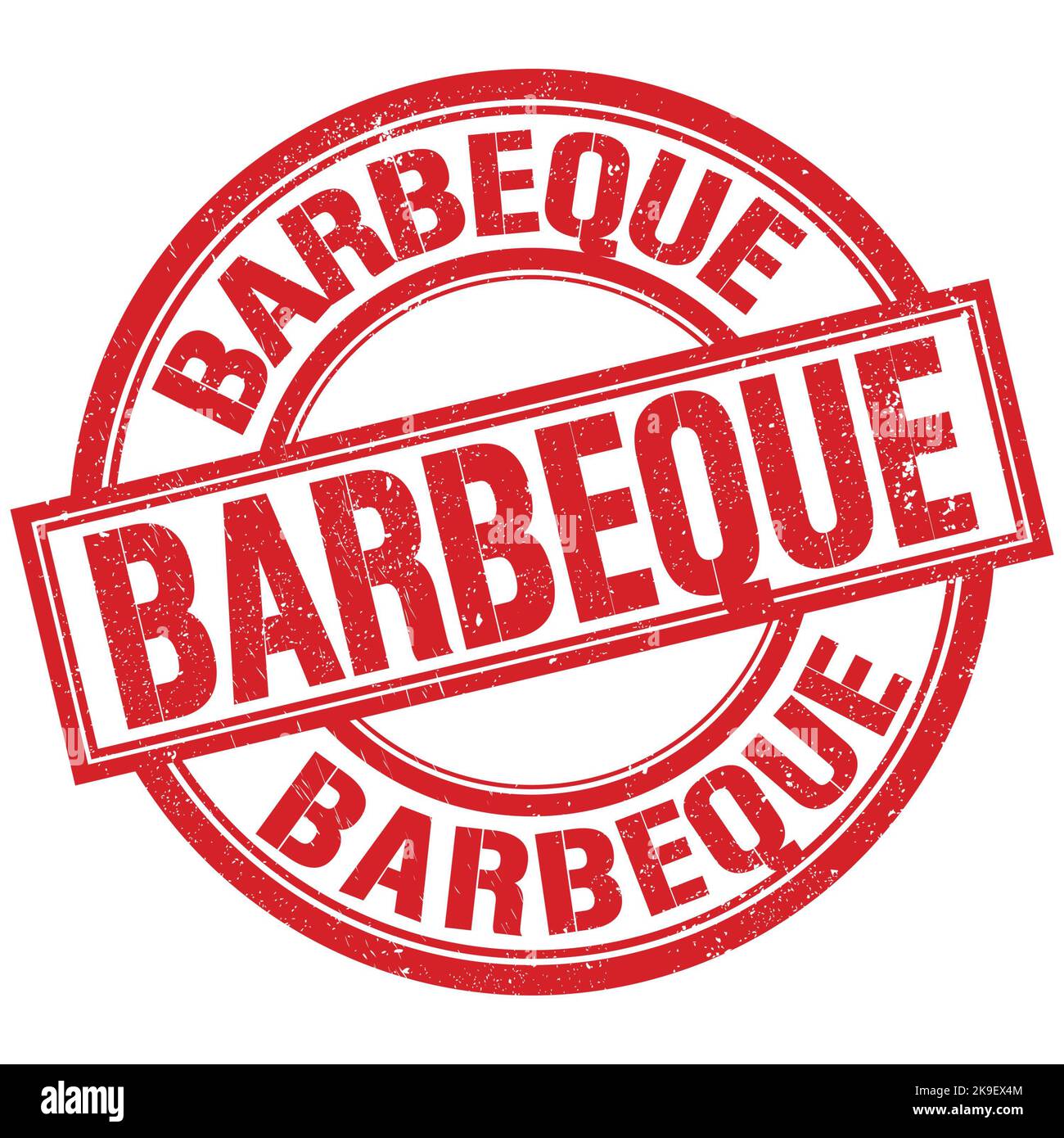 BARBEQUE text written word on red round stamp sign Stock Photo - Alamy