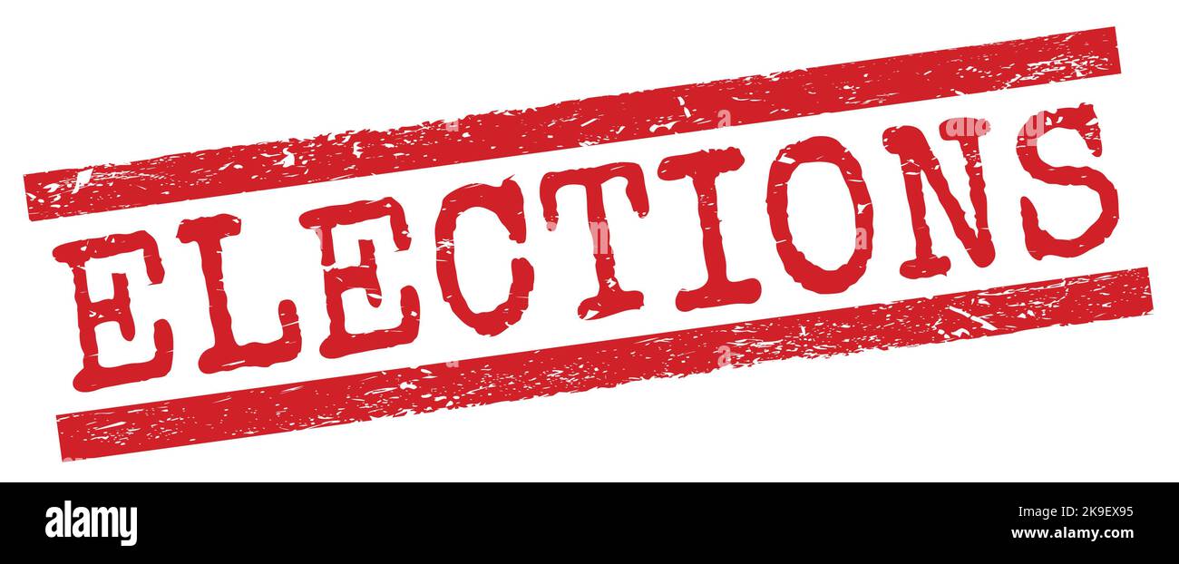 Elections text on red hi-res stock photography and images - Alamy