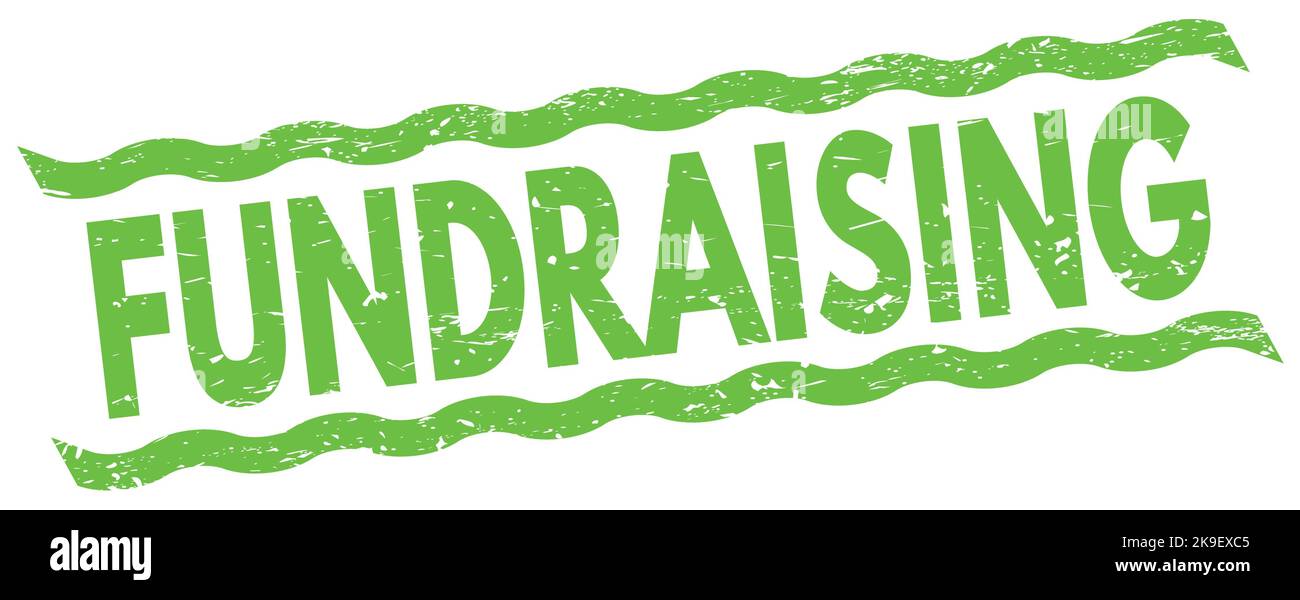 FUNDRAISING text written on green lines stamp sign Stock Photo - Alamy