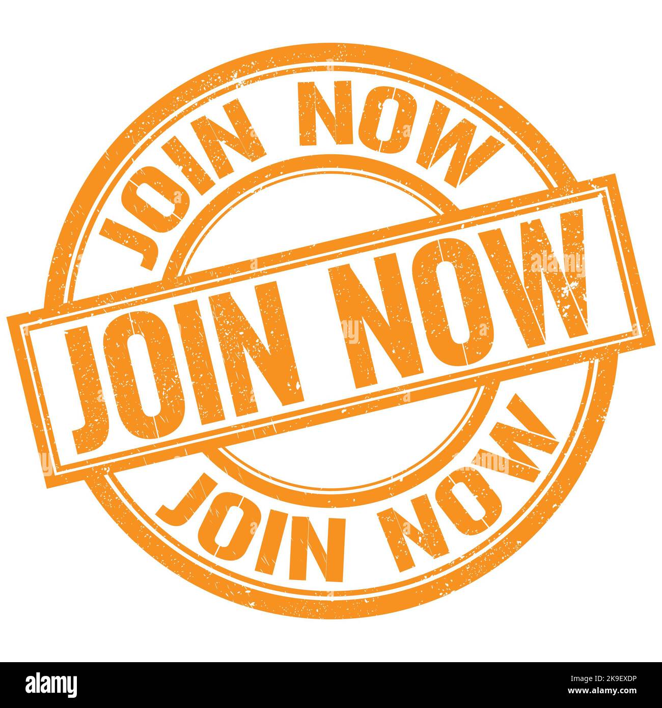 JOIN NOW text written word on orange round stamp sign Stock Photo - Alamy