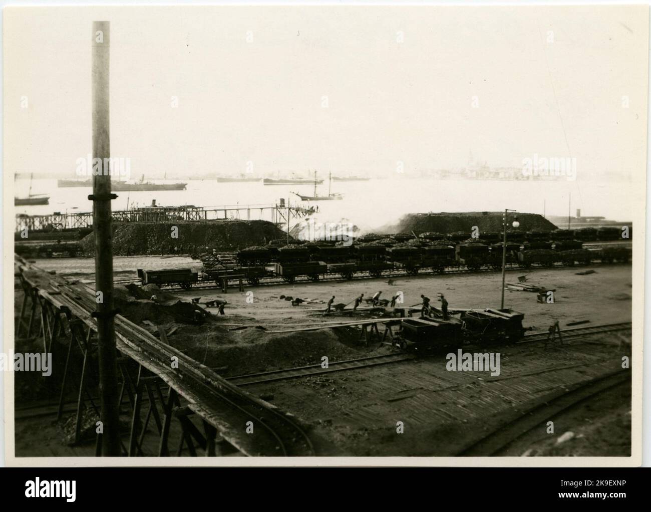 Burning coal storage (self -ignition Stock Photo - Alamy