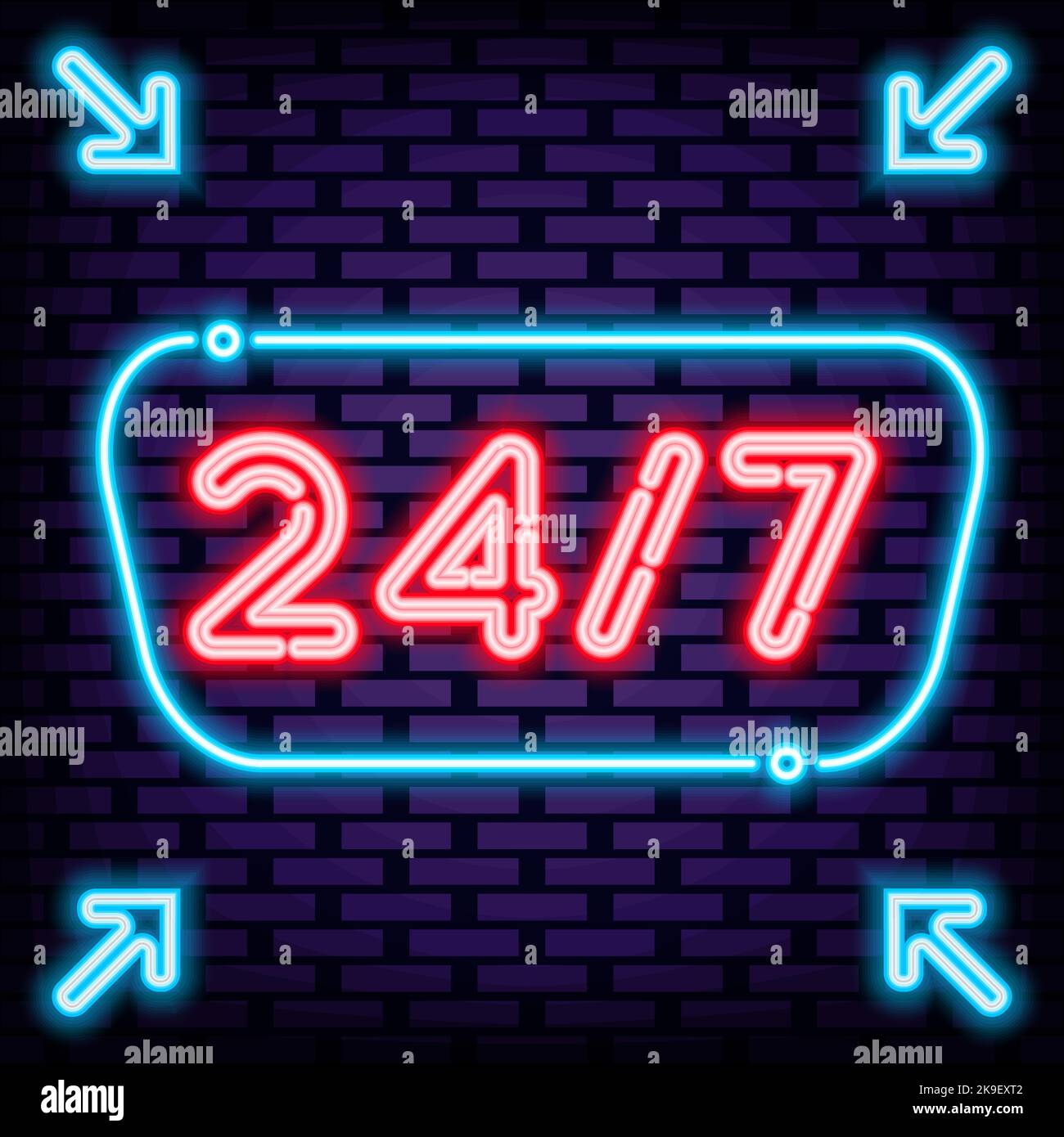 44766 Neon Sign Vector. Neon script. Night bright advertising Stock ...
