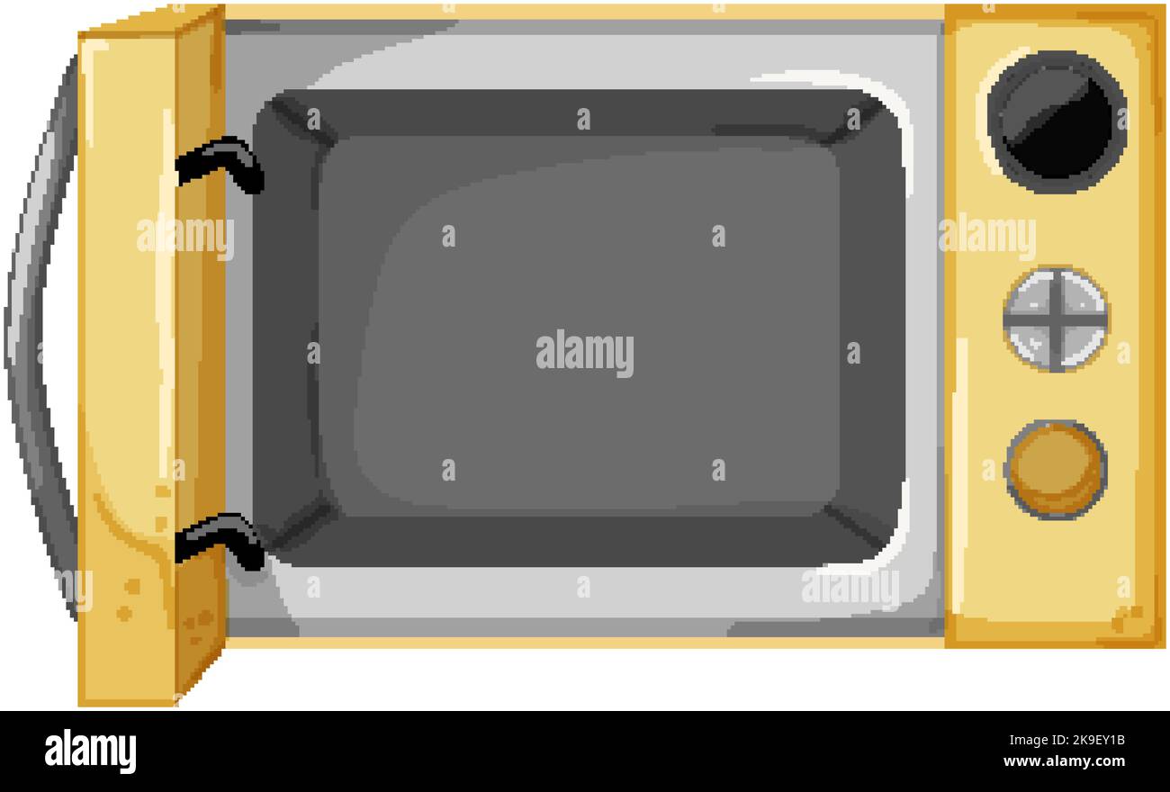 cooking microwave oven cartoon vector illustration Stock Vector Image ...