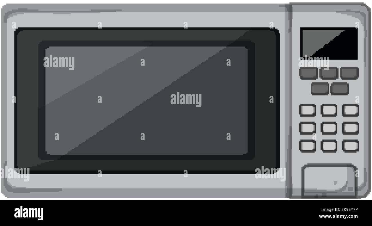 kitchen microwave oven cartoon vector illustration Stock Vector Image ...