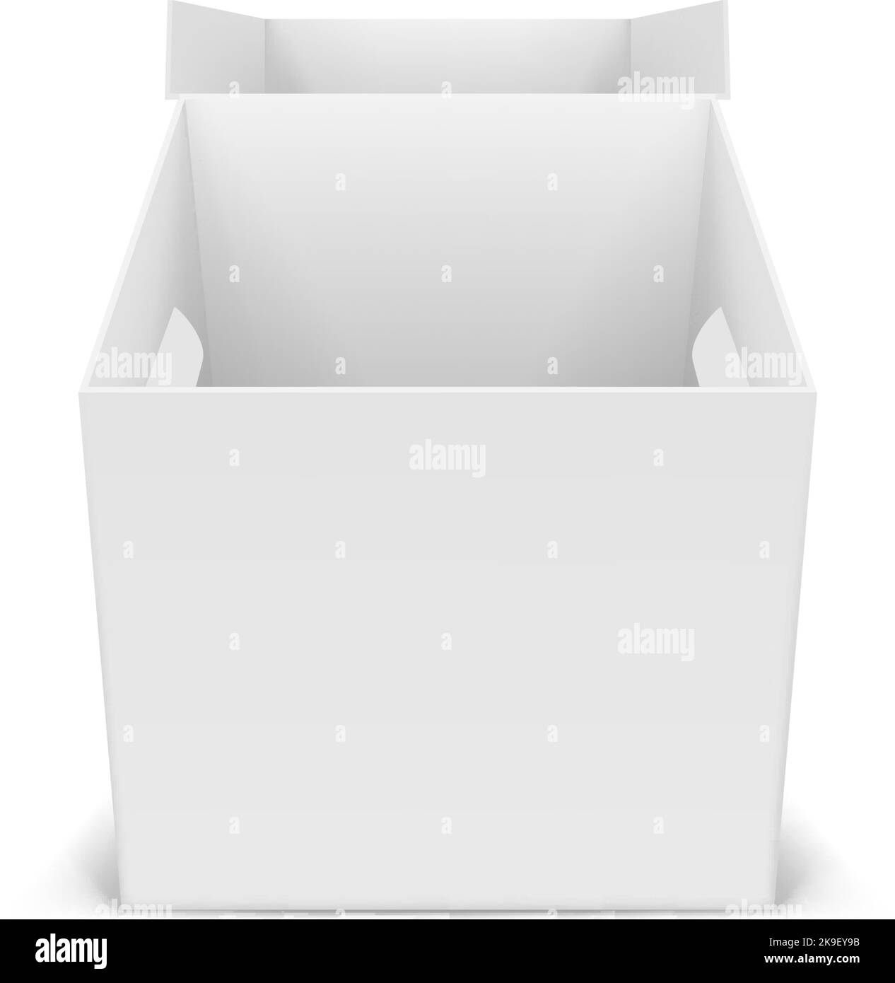Illustraion of open white cardboard boxes for design Stock Vector Image ...