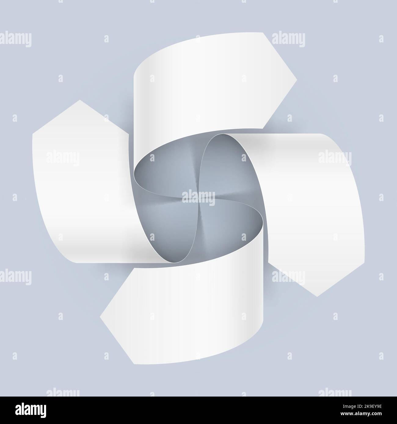 Paper twisted numbered information on the gray background Stock Vector ...