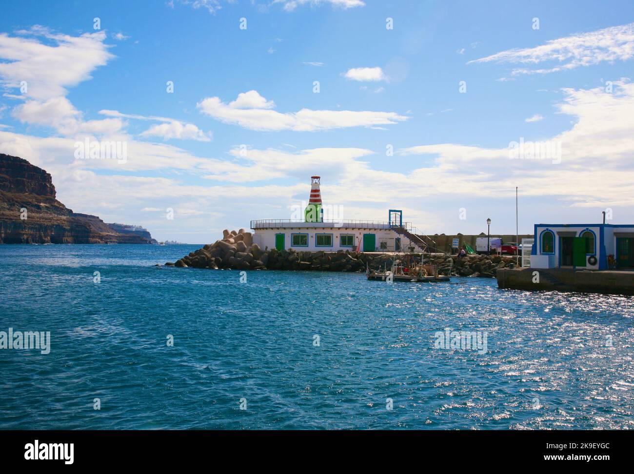 A view of Port Morgan on the Spanish Island of Gran Canaria Stock Photo ...