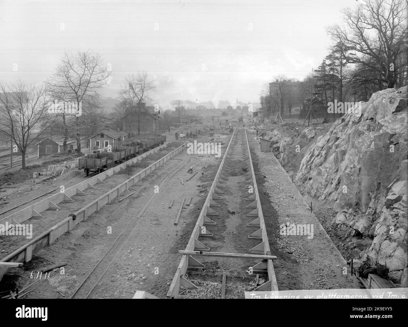 Track laying rail Black and White Stock Photos & Images - Alamy