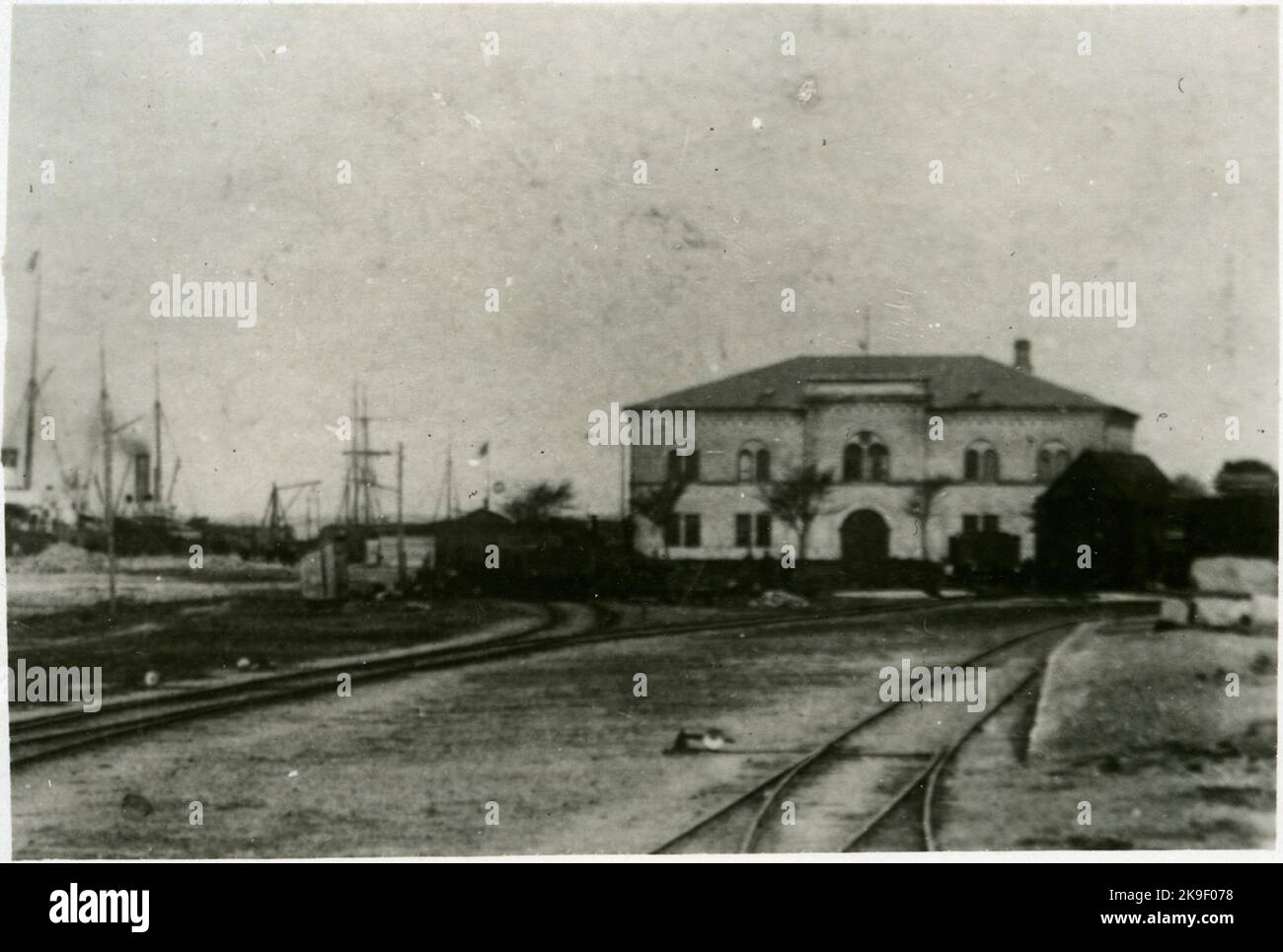 Western part of the yard in Trälleborg before the new station house's ...