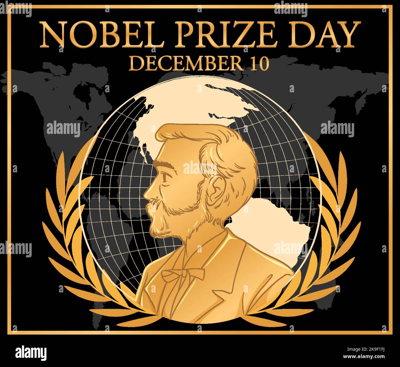 Nobel prize day poster design illustration Stock Vector Image & Art - Alamy