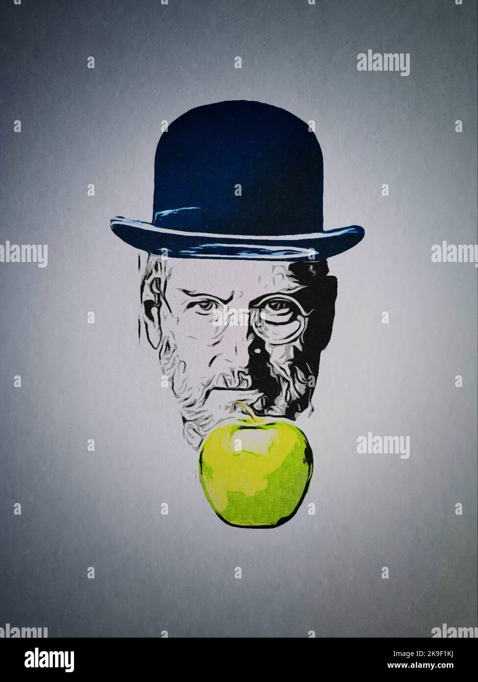 Graffiti of Steve Jobs. Graffiti of Steve Jobs as Magritte character ...
