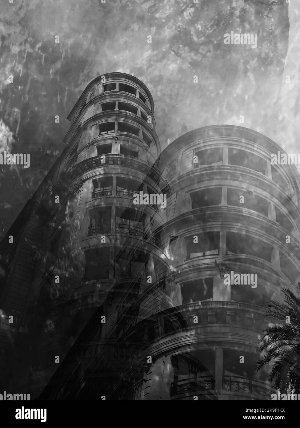 Abstract building, using multi exposure technique Stock Photo - Alamy