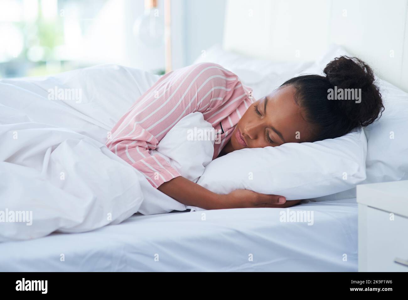 Every women needs their beauty sleep. an attractive young woman ...