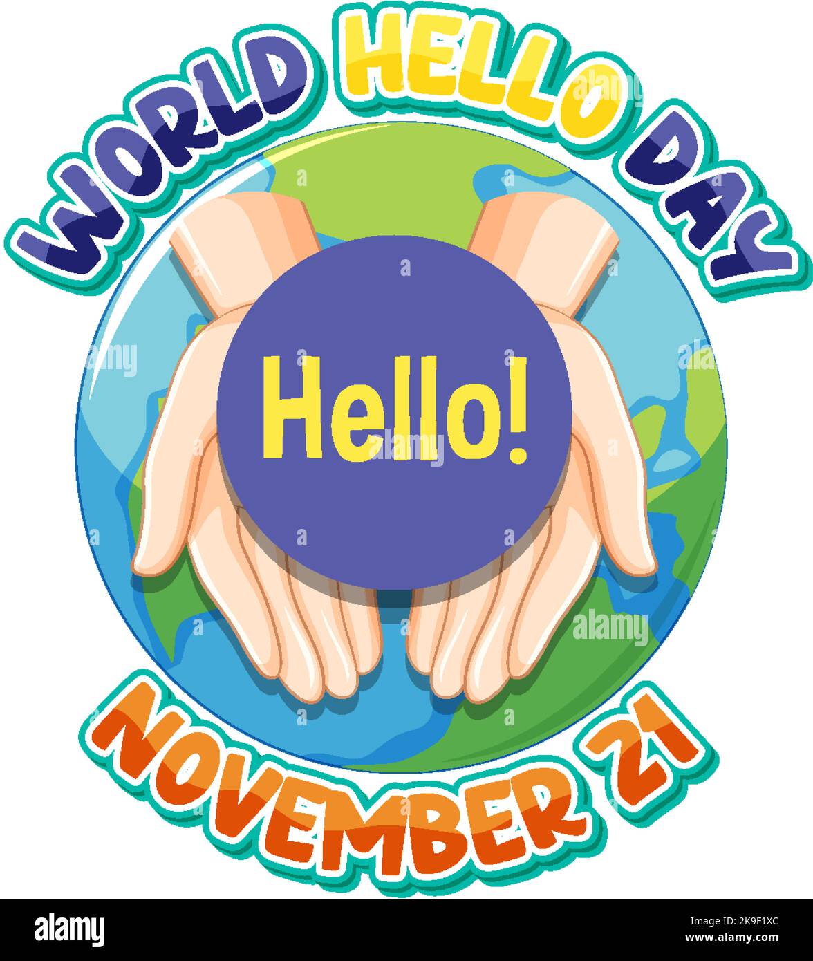 World hello day banner design illustration Stock Vector Image & Art - Alamy