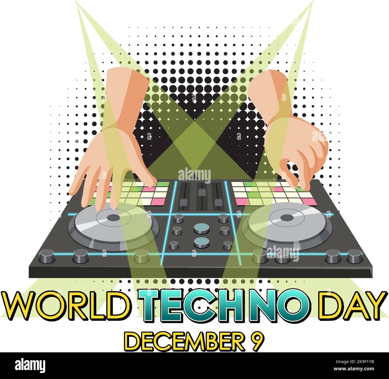World techno day text banner design illustration Stock Vector Image ...