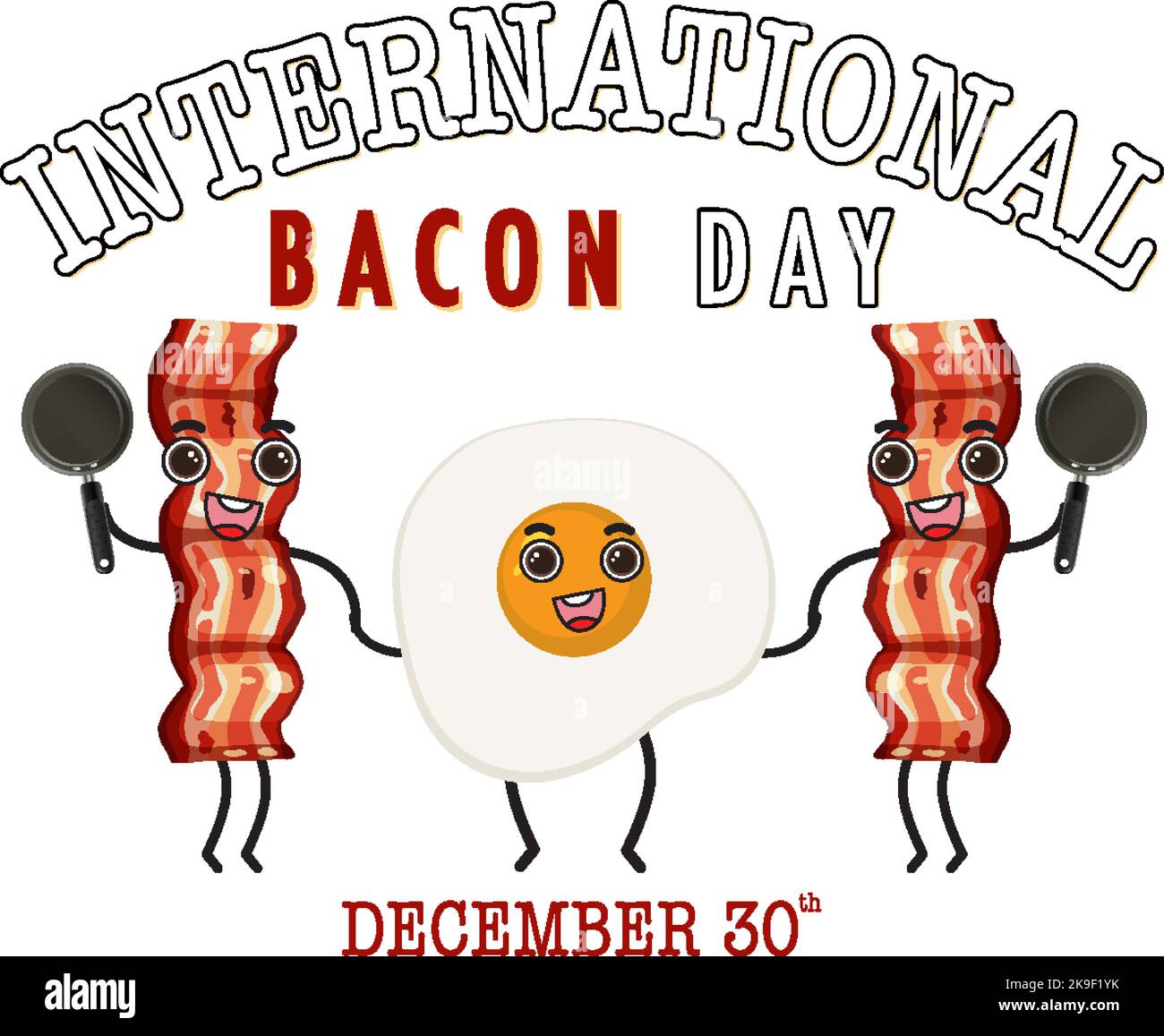 International bacon day poster template illustration Stock Vector Image ...