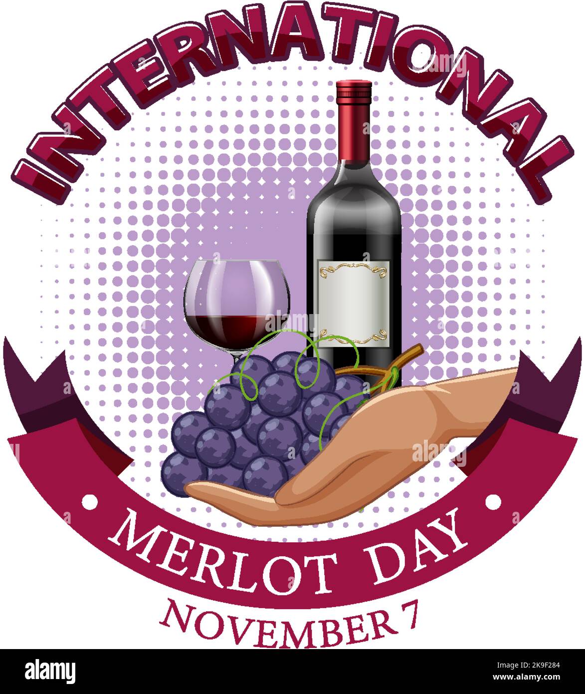 International merlot day poster design illustration Stock Vector Image ...