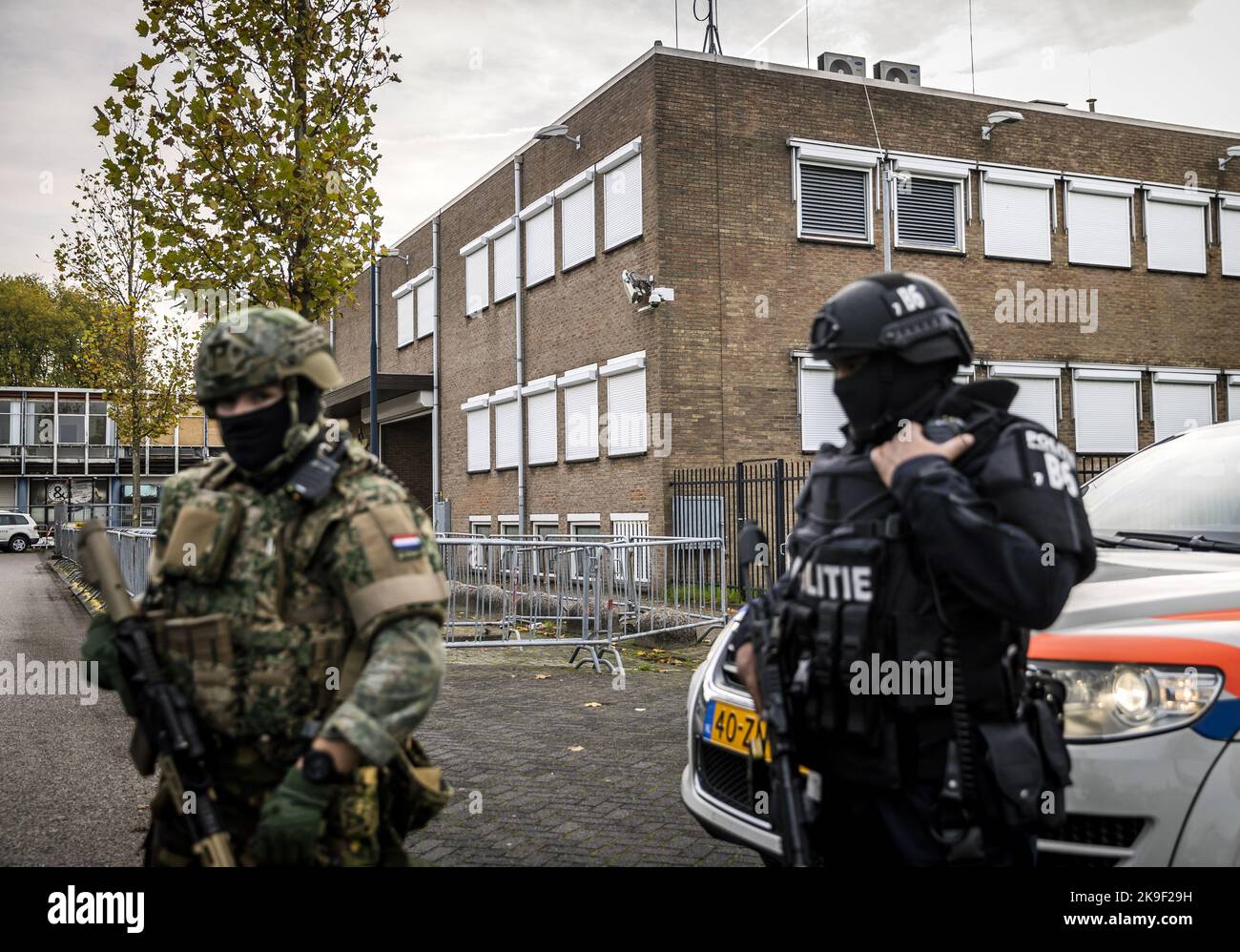 2022-10-28 09:21:27 AMSTERDAM - Security at the bunker in Amsterdam ...