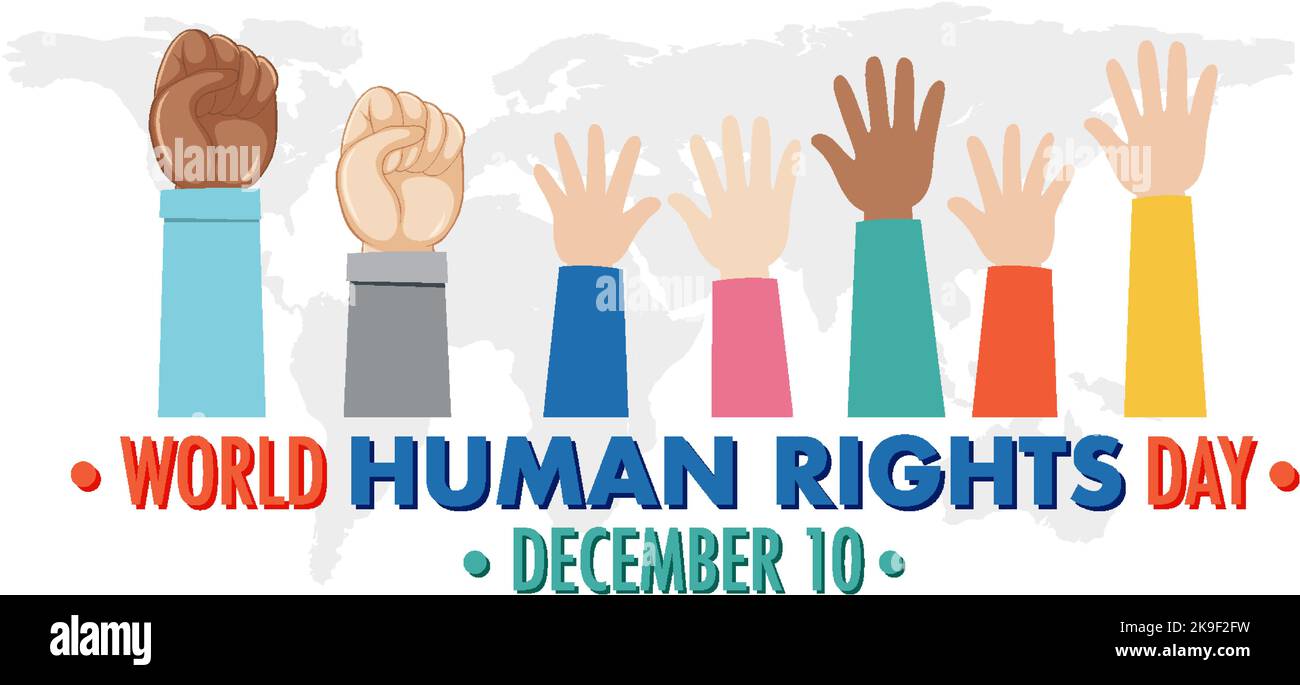 World Human Rights Day Poster Design illustration Stock Vector Image ...