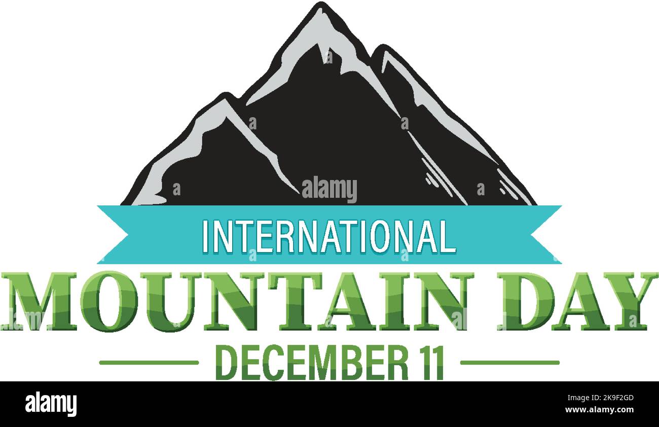 International Mountain Day Banner Design illustration Stock Vector ...