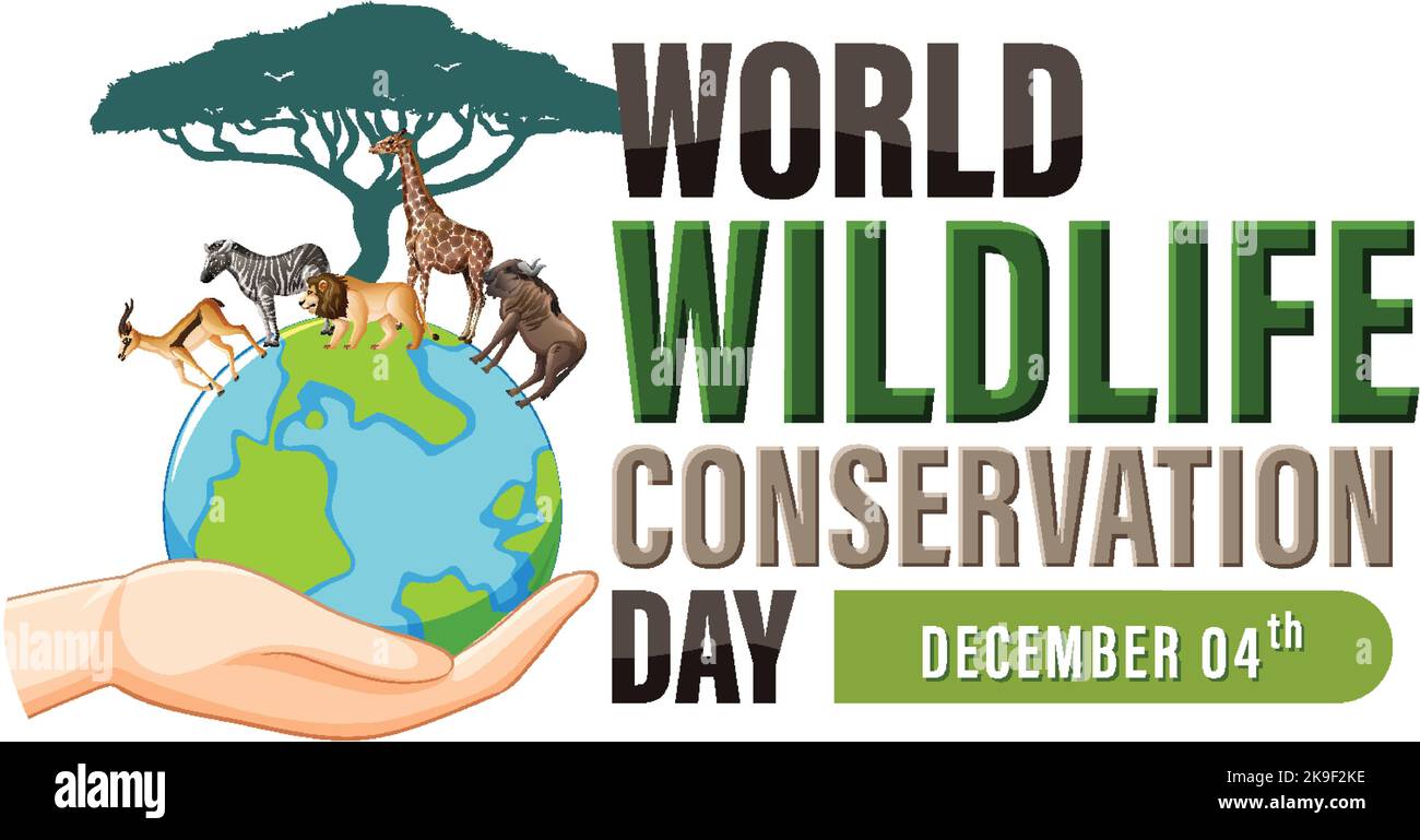 World wildlife conservation day banner design illustration Stock Vector ...