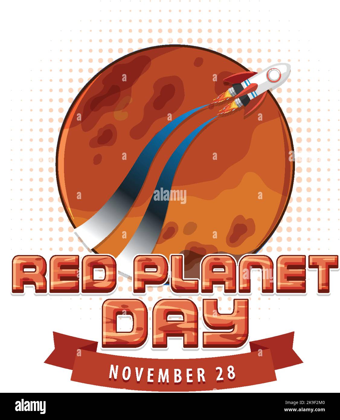 Red planet day poster template illustration Stock Vector Image & Art ...