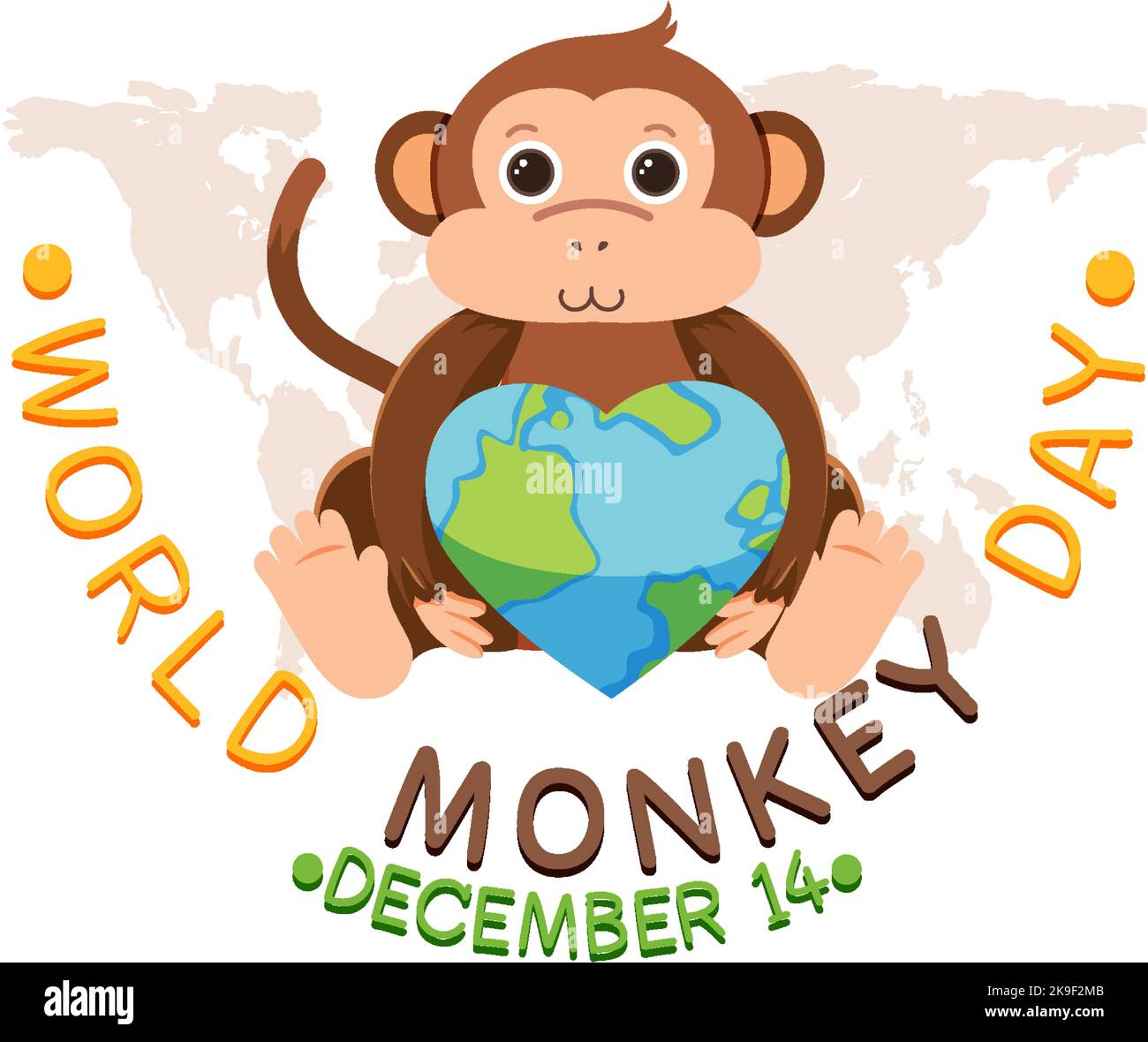 World monkey day poster design illustration Stock Vector Image & Art ...