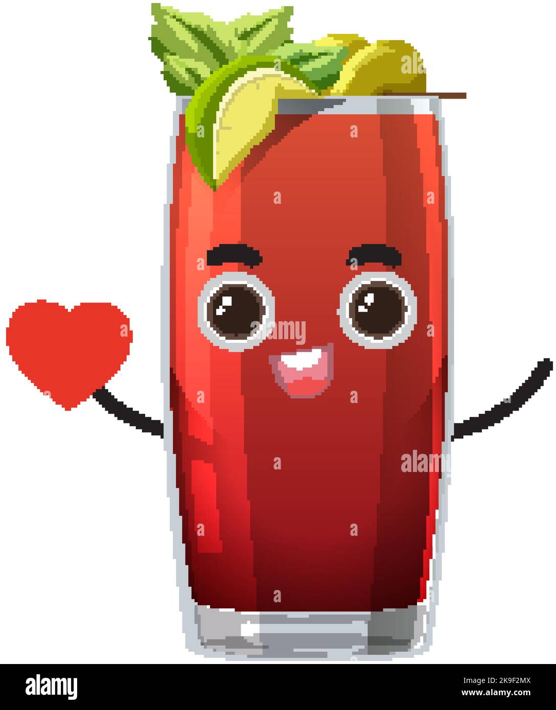 Bloody mary cocktail cartoon character illustration Stock Vector Image ...