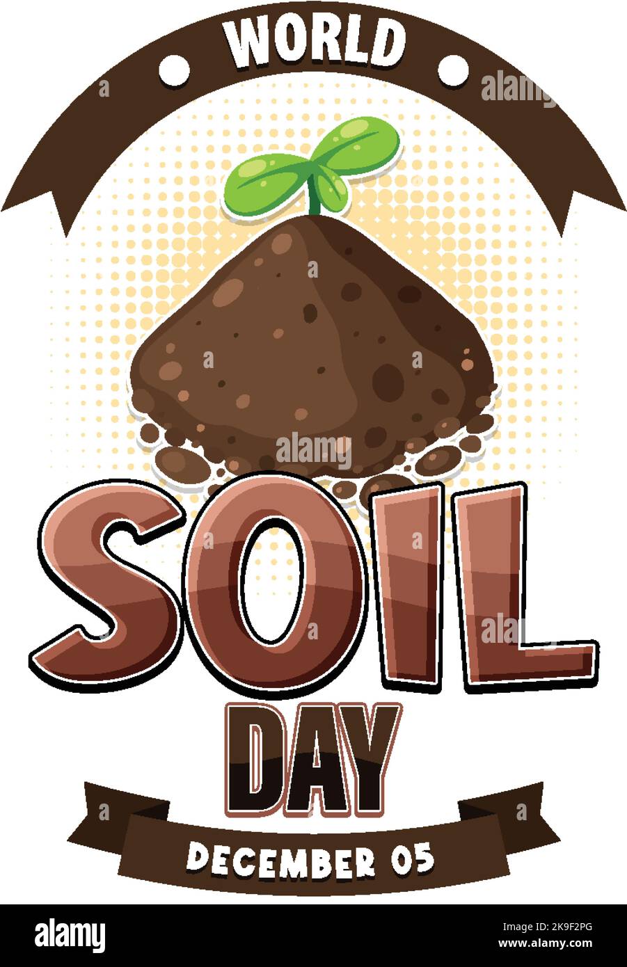World soil day text for banner or poster design illustration Stock ...