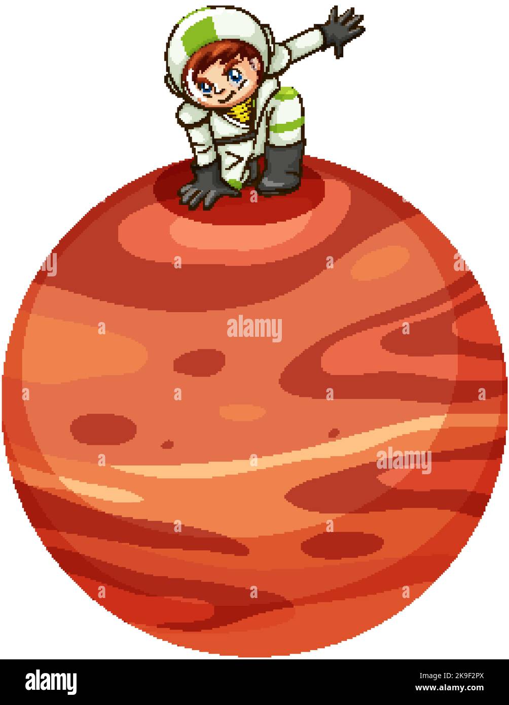 Astronaut on Mars planet illustration Stock Vector Image & Art - Alamy