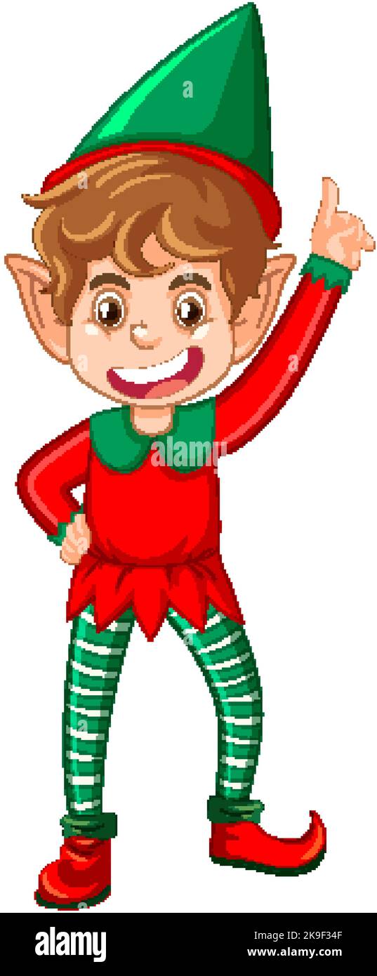 Christmas elf cartoon character illustration Stock Vector Image & Art ...