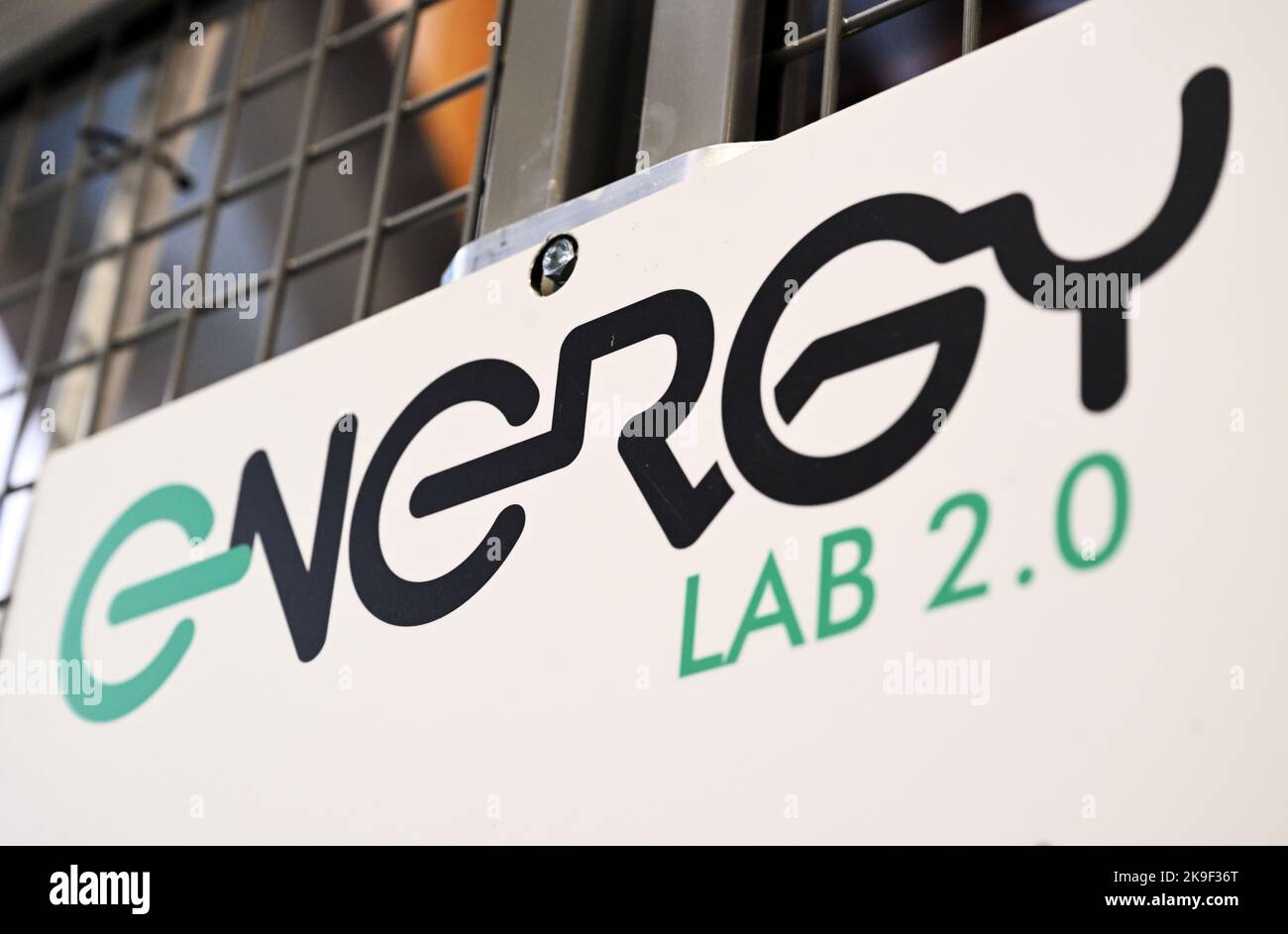 Karlsruhe, Germany. 28th Oct, 2022. A logo of the Energy Lab 2.0, taken ...