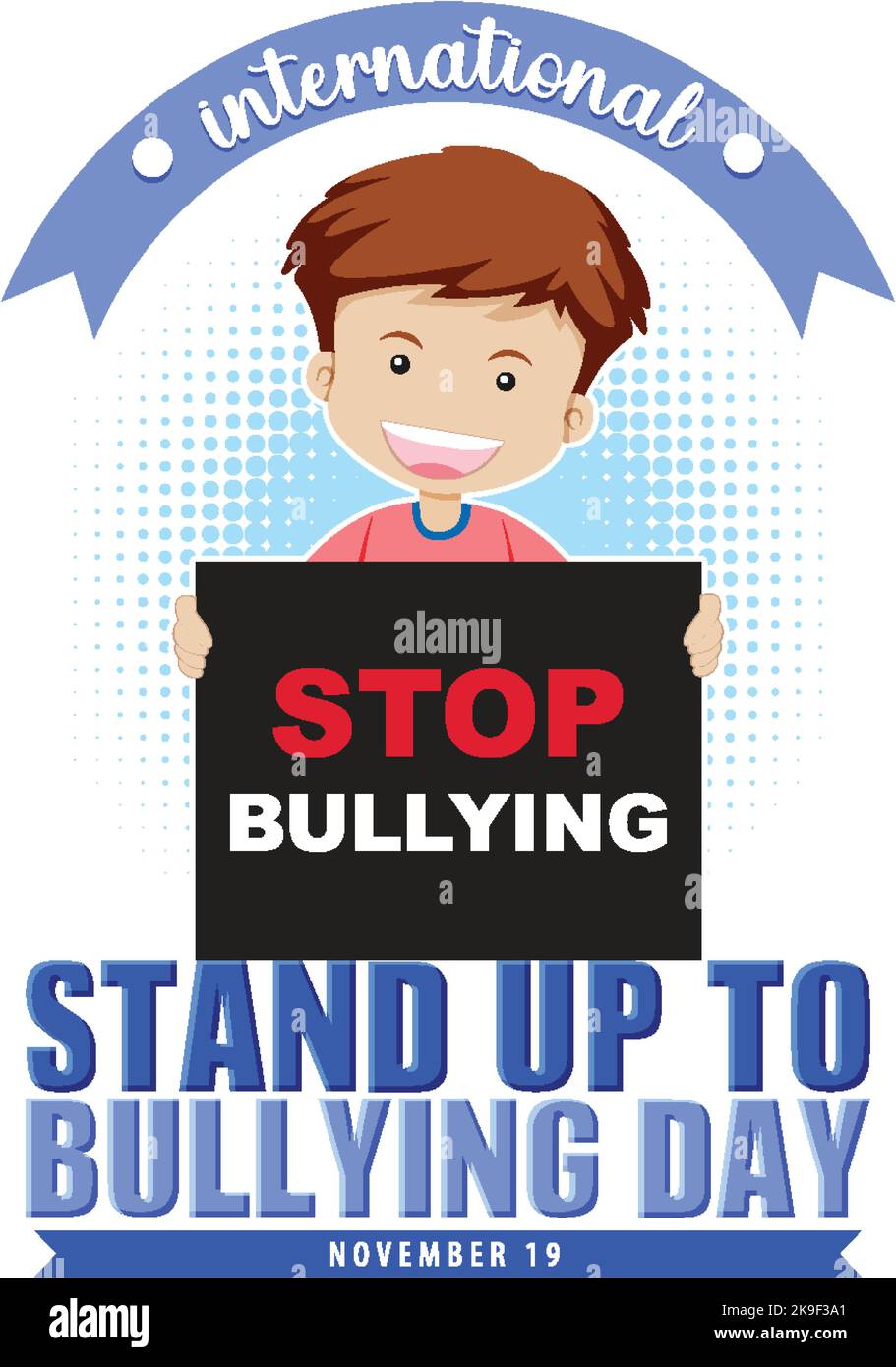 International stand up to bullying day poster design illustration Stock ...