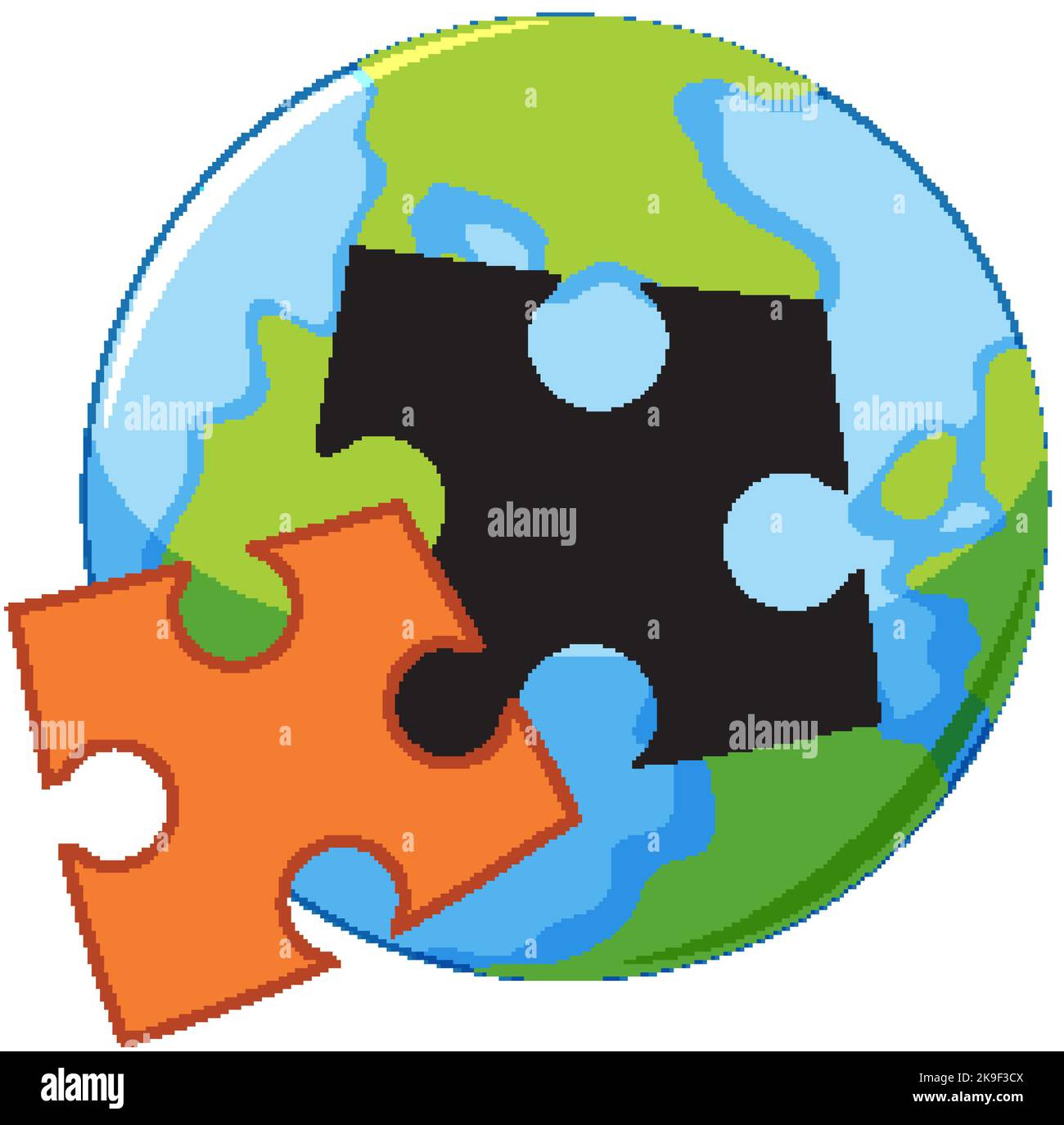 Missing Jigsaw Piece Vector illustration Stock Vector Image & Art - Alamy