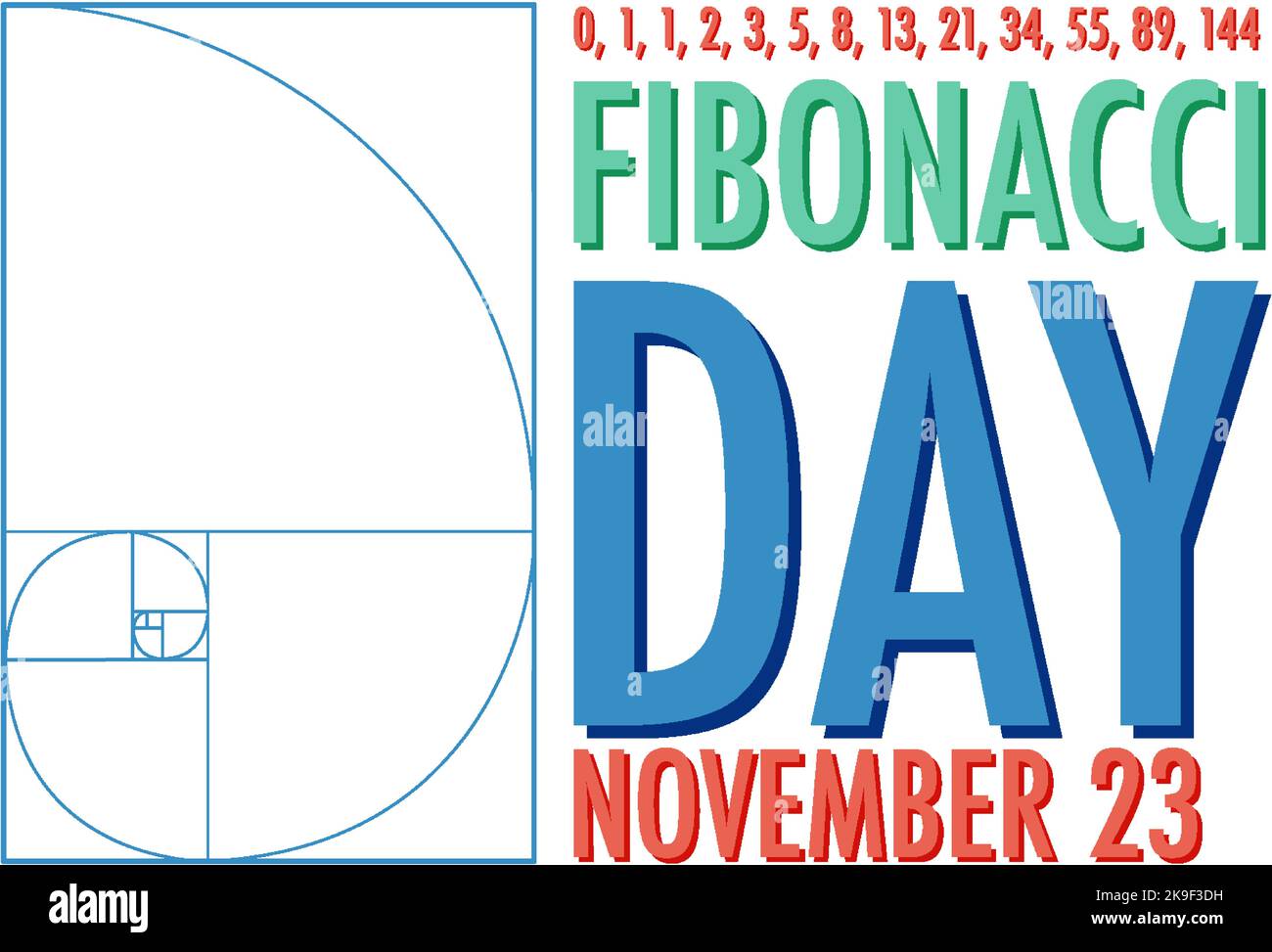 Fibonacci day poster design illustration Stock Vector Image & Art - Alamy