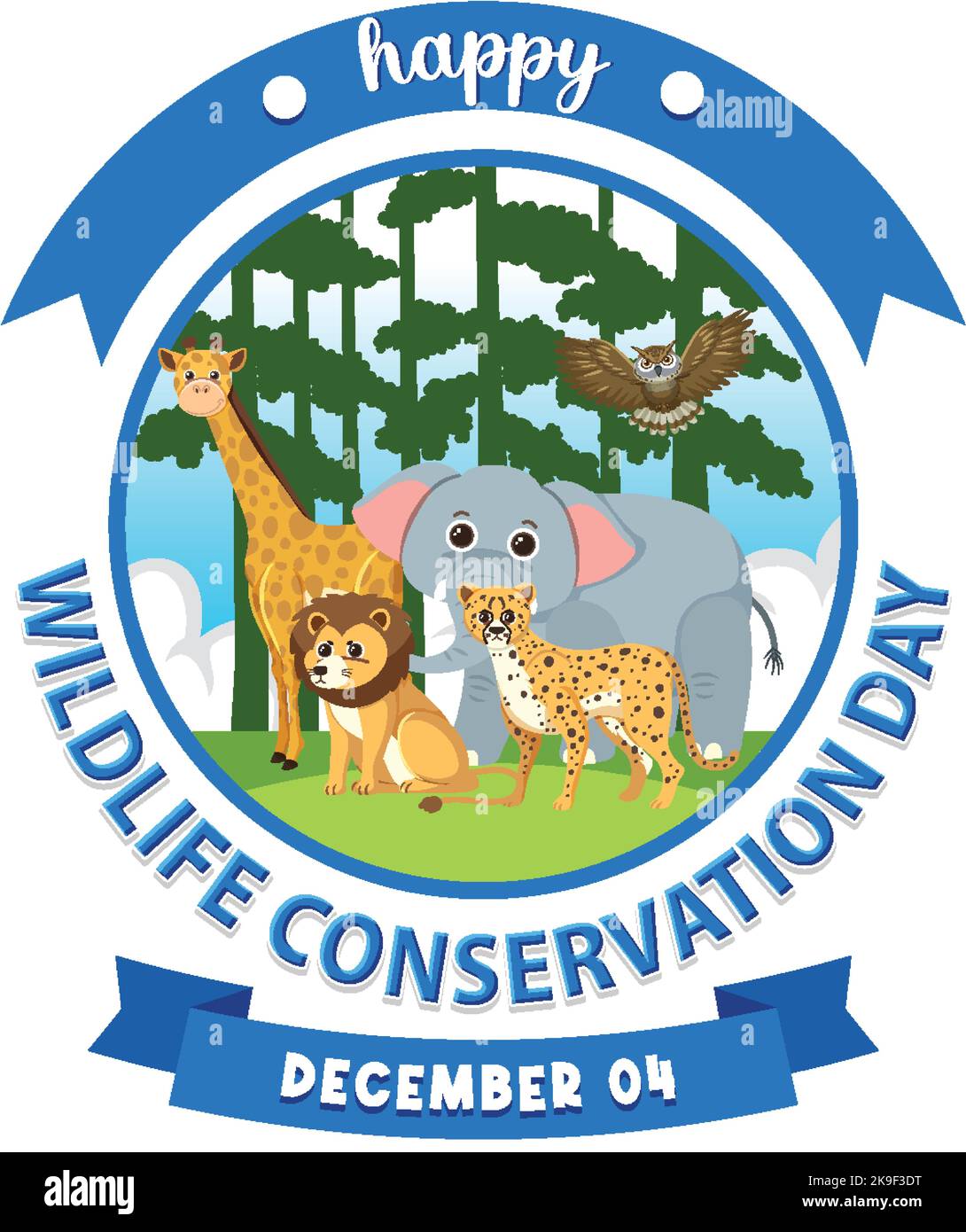 World wildlife conservation day banner design illustration Stock Vector ...